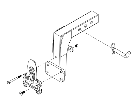 Umount 10778 2" Receiver Mount 9" Drop — Arlington Power Equipment