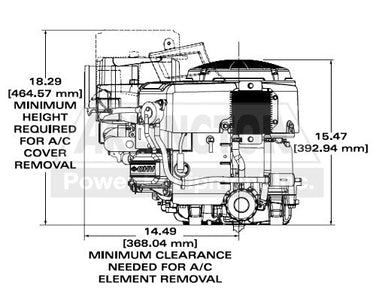 Briggs & Stratton 44T977-0009-G1 1" X 3 5/32" Vertical Electric Engine ...