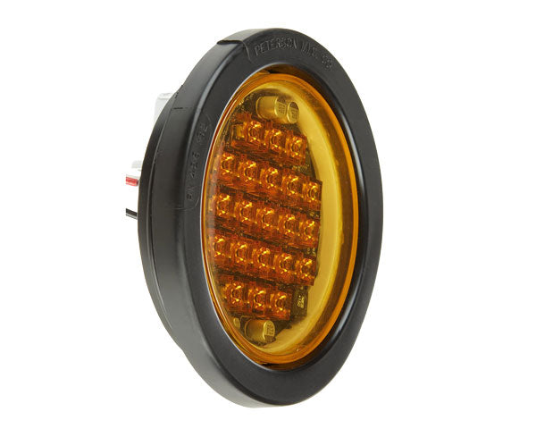 North American Signal LEDQR-A LED Round Warning Light with Grommet ...